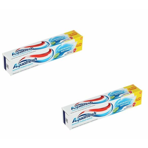 Aquafresh Зубная паста Освежающе-мятная, 125 мл, 2 шт