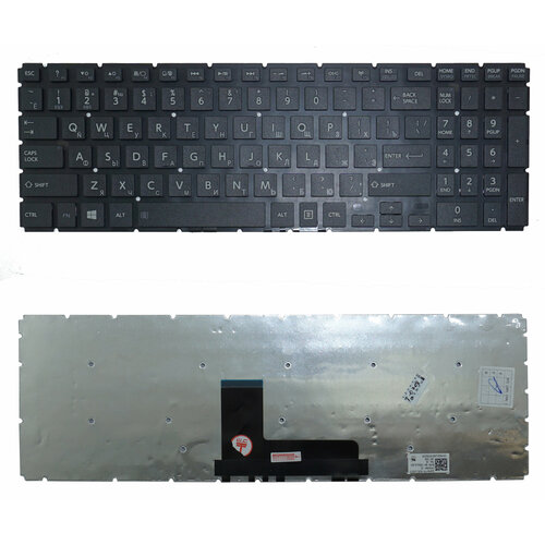 Клавиатура для Toshiba AEBLIU00110 черная без рамки, плоский Enter