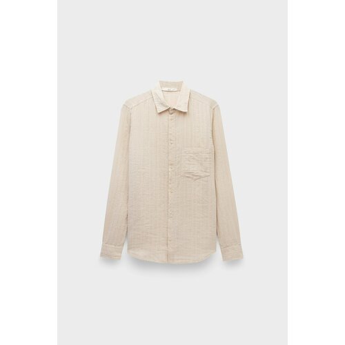 Рубашка daub long shirt witch coulisse, размер 46, бежевый