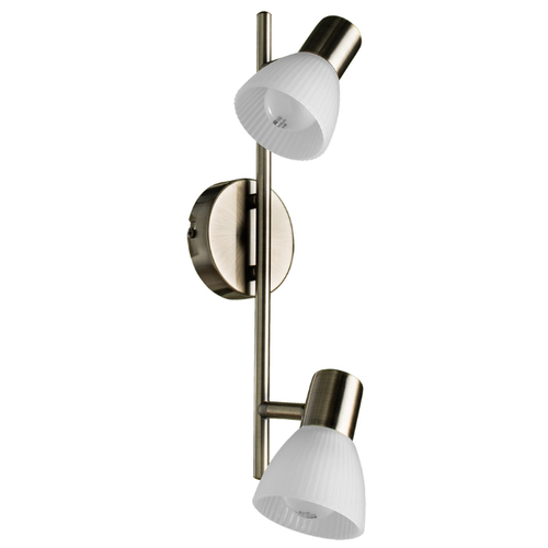 Спот Arte Lamp Parry A5062AP-2AB, E14, 80 Вт, кол-во ламп: 2 шт., 4000 К, цвет арматуры: бронзовый, цвет плафона: белый