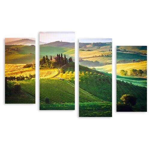 Модульная картина на холсте "Осенняя Тоскана" 90x59 см