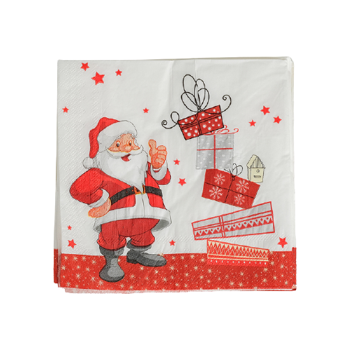 Салфетки бумажные Страна Карнавалия "Дед Мороз и подарки", 33х33 см, набор 20 шт.