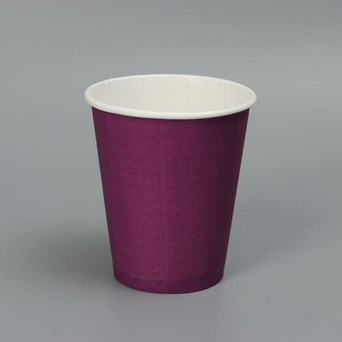 Стакан бумажный "Фиолетовый" для горячих напитков, 250 мл, диаметр 80 мм, 50 штук