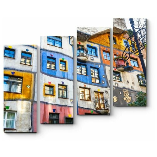 Модульная картина Красочные улочки Вены 160x138