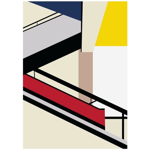Постер / Плакат / Картина Баухаус - Лестницы 90х120 см в подарочном тубусе