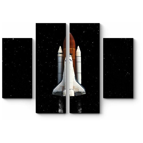 Модульная картина Взлёт космического шаттла 110x83