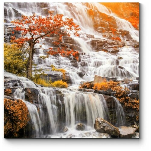 Модульная картина Райский водопад, Тайланд 50x50