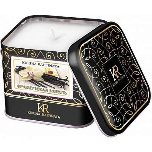 Свеча Kukina Raffinata Французская ваниль ароматизированная, бежевый