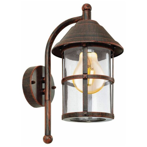 EGLO Светильник настенный San Telmo 90184, E27, 60 Вт, цвет арматуры: коричневый, цвет плафона коричневый