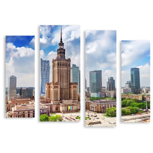 Модульная картина на холсте "Варшава" 90x70 см