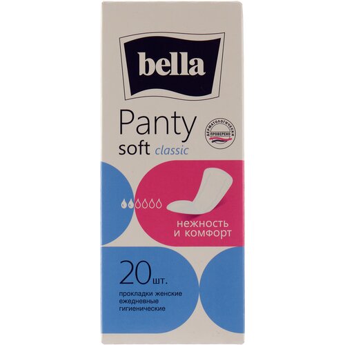 Bella прокладки ежедневные Panty soft classic, 1.5 капли, 20 шт., белый