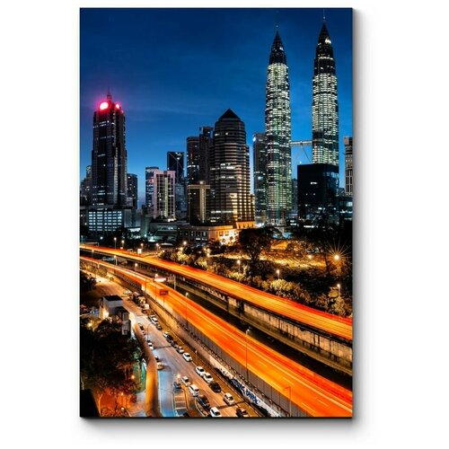 Модульная картина Пробуждающийся Куала-Лумпур на рассвете 30x45