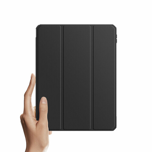 Чехол книжка для iPad Pro 12.9 (2022, 2021, 2020, 2018г) с отделением для стилуса, Dux Ducis Toby series черный