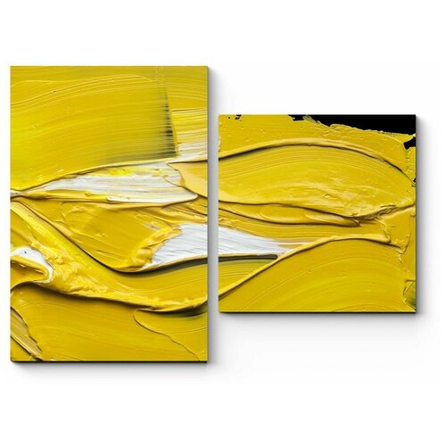 Модульная картина Желтым по черному 160x120