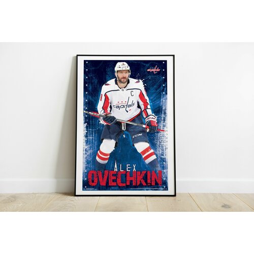 Постер в рамке со стеклом "Александр Овечкин" хоккеист