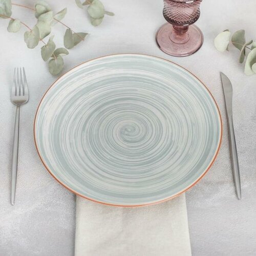 Тарелка керамическая обеденная Искушение, d-26,5 см, цвет серый