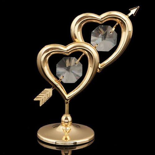 Сувенир «Сердца», 7?6?3 см, с кристаллами