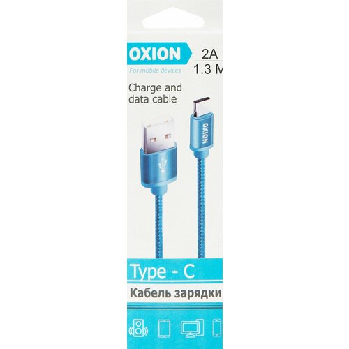 Дата-кабель Oxion DCC028 Type-C цвет синий