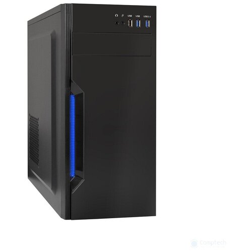 Exegate EX283075RUS Корпус Miditower ExeGate XP-333U Black ATX 1*USB+2*USB3.0 Audio