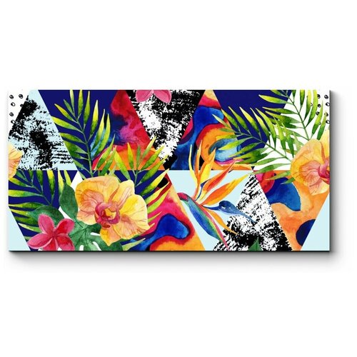 Модульная картина Цветущие тропики 130x65