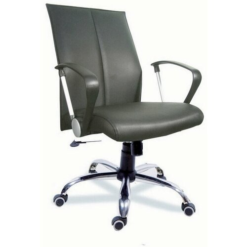 Компьютерное офисное кресло Мирэй Групп линк РС 900 короткий хром, Экокожа, Черное