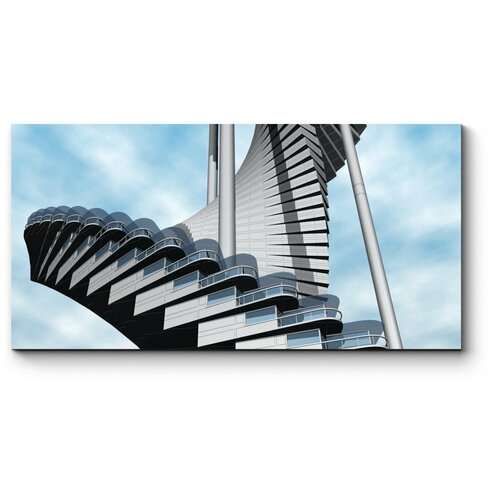 Модульная картина Башни-лестницы 100x50
