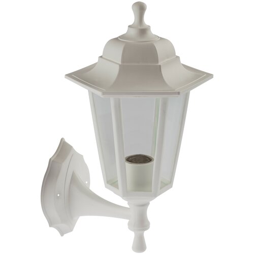 Садово-парковый светильник ЭРА НБУ 06-60-001 белый 6 гранный настенный IP44 Е27 max60Вт Б0048116