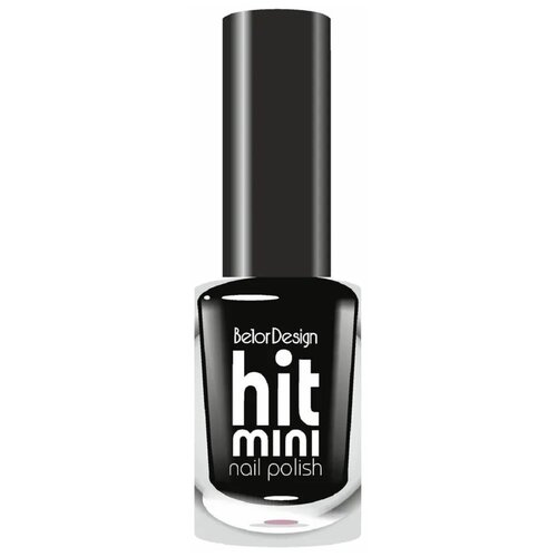 BelorDesign лак для ногтей черный Mini HIT