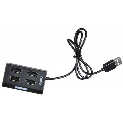 USB Хаб 4xUSB 2.0 Buro BU-HUB4-U2.0 черный