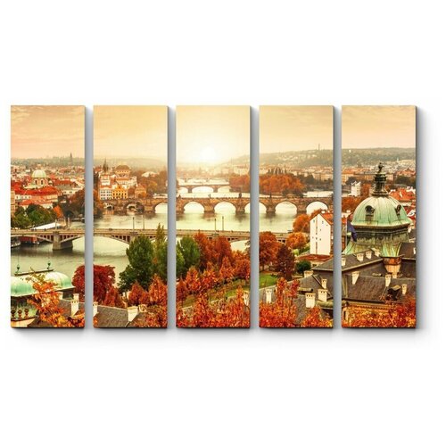 Модульная картина Прекрасные мосты осенней Праги 170x102