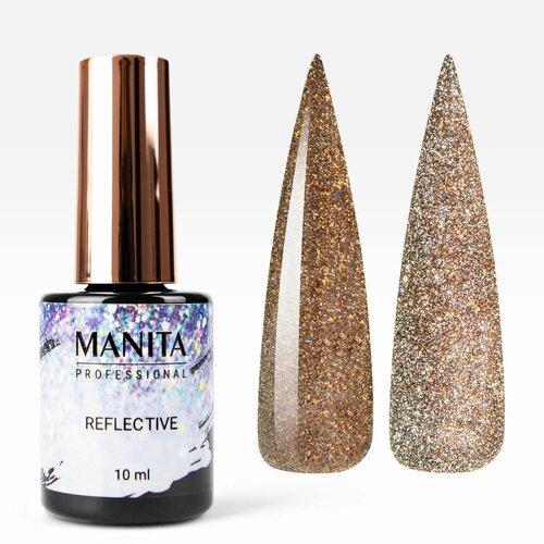 MANITA PROFESSIONAL Гель лак "MULTICHROME REFLECTIVE" светоотражающий с хлопьями юки №03, 10 мл