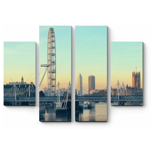 Модульная картина Чудесная панорама Лондона 110x83
