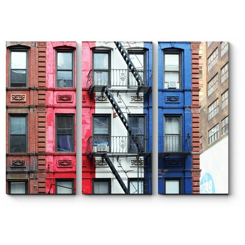 Модульная картина Здание и лестница в Нью-Йорке130x93