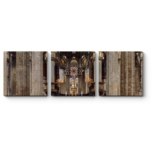 Модульная картина Внутри Миланского собора170x57