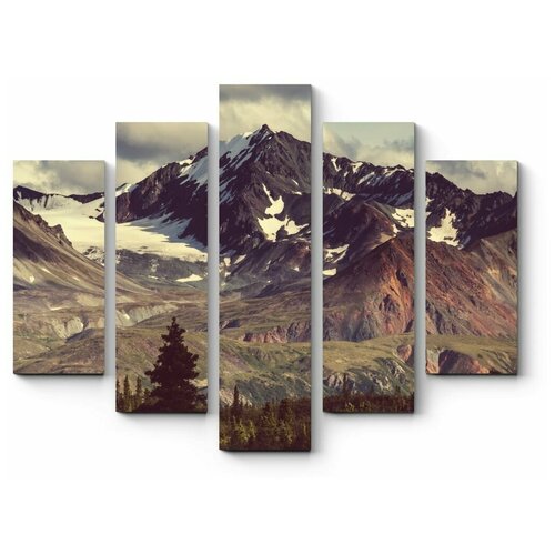 Модульная картина Горный пейзаж Аляски 75x60