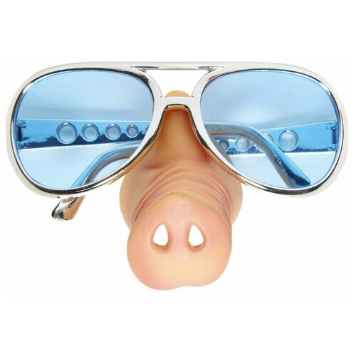 Карнавальные очки с носом "Пятачок"/нос поросенка/нос свиньи/карнавальный нос