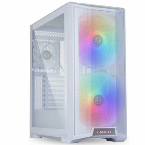 Lian Li Корпус Lancool 215 White Mid-Tower, TG 2x 200mm ARGB + 1x 120mm non LED fans inc. G99. LAN215W. R0