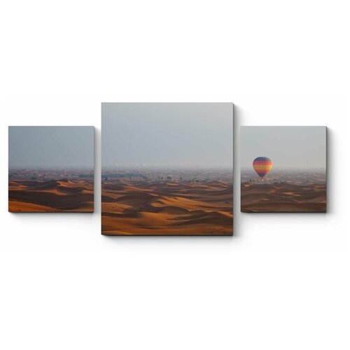 Модульная картина Воздушные шары над пустыней 160x69