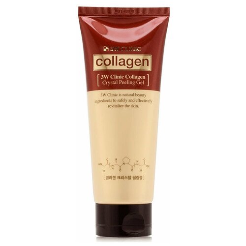 3W Clinic пилинг-скатка для лица с коллагеном Collagen Crystal Peeling Gel, 180 мл