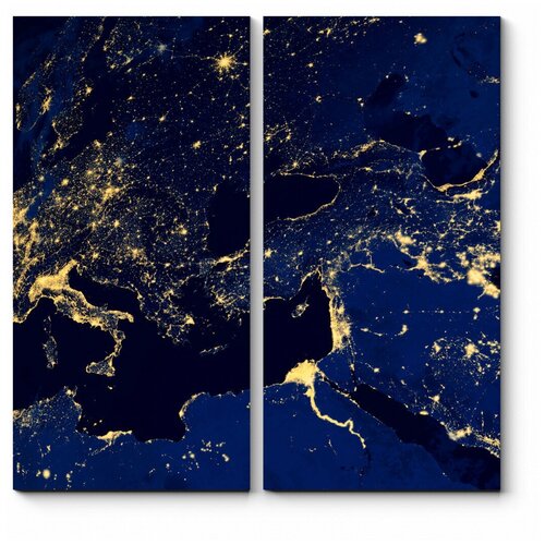Модульная картина Земля из Космоса прекрасна40x40