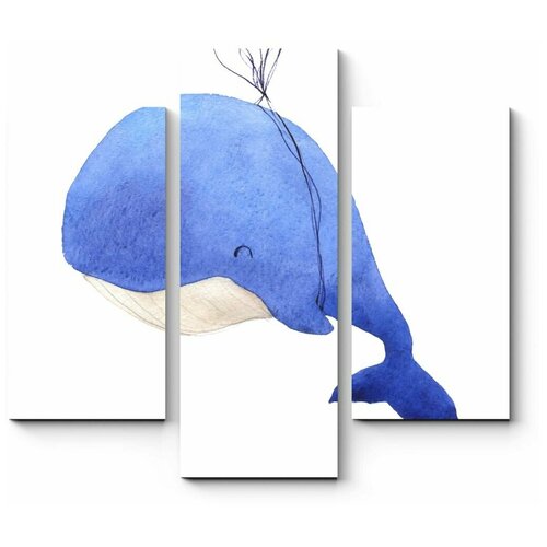 Модульная картина Голубая мечта кита 110x99