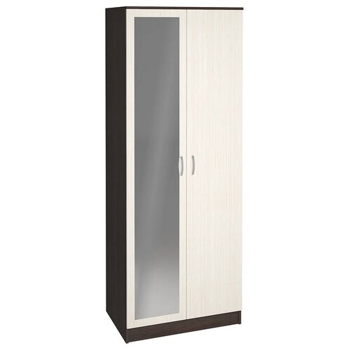 Шкаф для одежды для прихожей Интерьер-Центр ШК-20 с зеркалом, (ШхГхВ): 80х52х212 см, венге/дуб велфорд