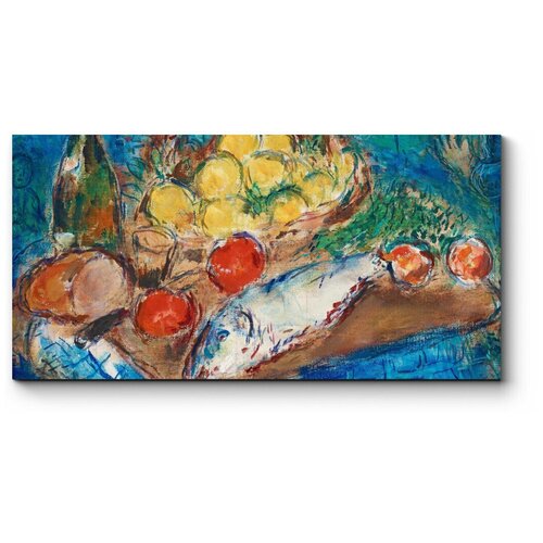 Модульная картина Натюрморт, Марк Шагал 150x75