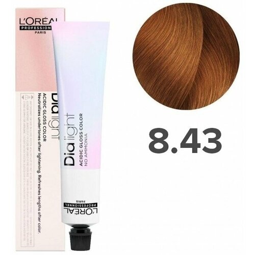 L'Oreal Professionnel Dia Light Краска для волос, 8.43 светлый блондин медно-золотистый, 50 мл