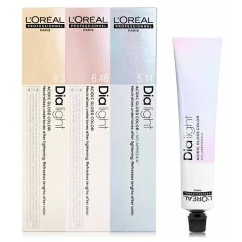 Loreal Professionnel Dialight - Лореаль Диалайт Оттеночная крем-краска для волос без аммиака, 50 мл - Диа Лайт 5.11 Светлый шатен интенсивый