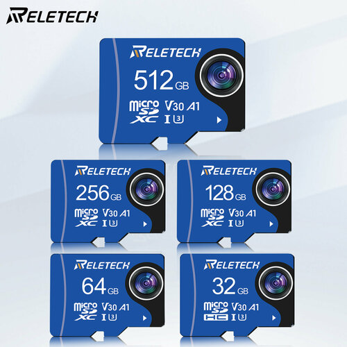 Reletech U3 A1 64 ГБ карты памяти Micro SD карты TF карты для вождения рекордер / телефон / планшет / камера / монитор / Drone, синий