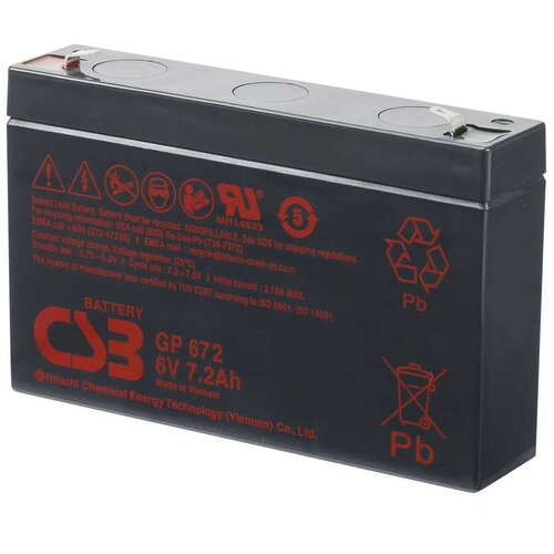 Аккумуляторная батарея CSB GP 672 6В 7.2 А·ч