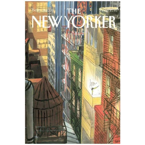 Постер / Плакат / Картина Обложки New Yorker - Городские улицы 50х70 см в раме