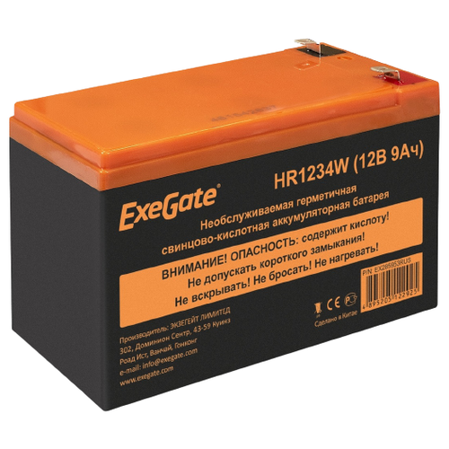 Аккумуляторная батарея ExeGate EX285953RUS 12В 9 А·ч