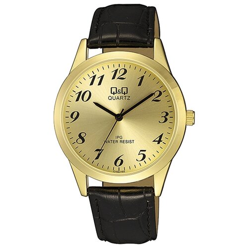 Наручные часы Q&Q C152-103, золотой, черный